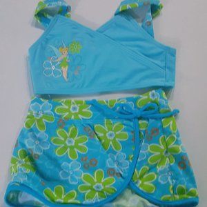 Swim | Disney Tinkerbell Combo Swimsuit With Beach Towel | Poshmark